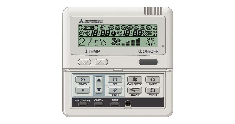 Wired remote control with LCD display RC-E5 | MHI air conditioning